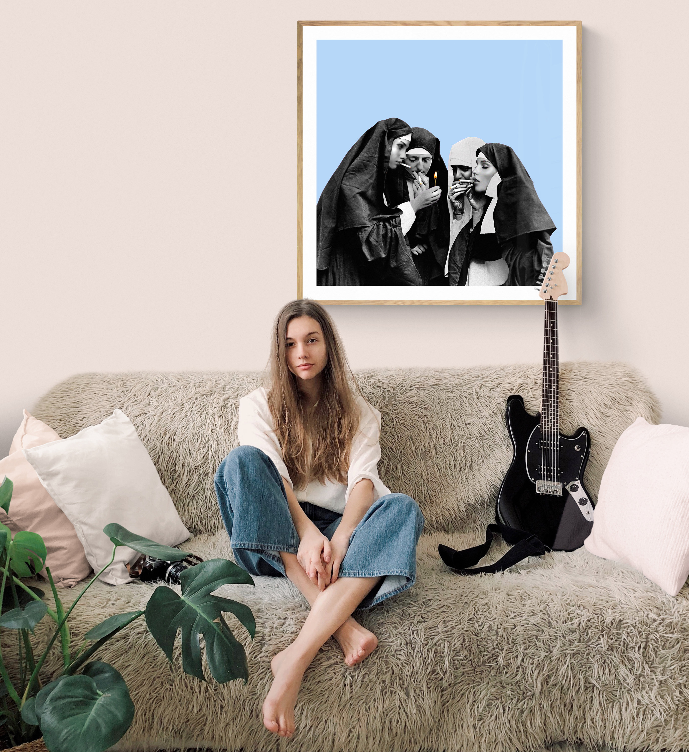 Nuns Having Fun Smoking Nuns Nuns Smoking Quirky Nuns - Etsy