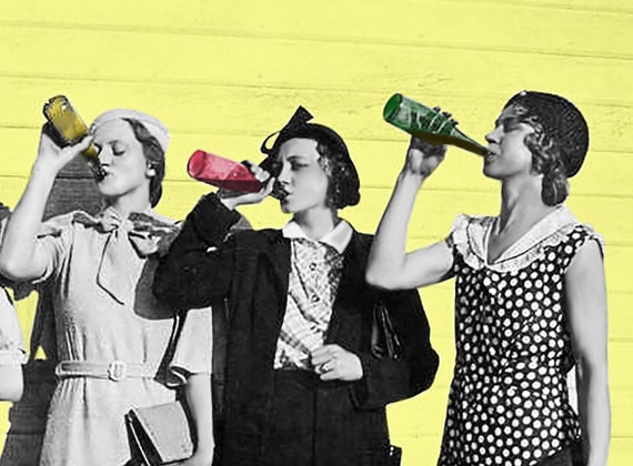 Flapper Drinking