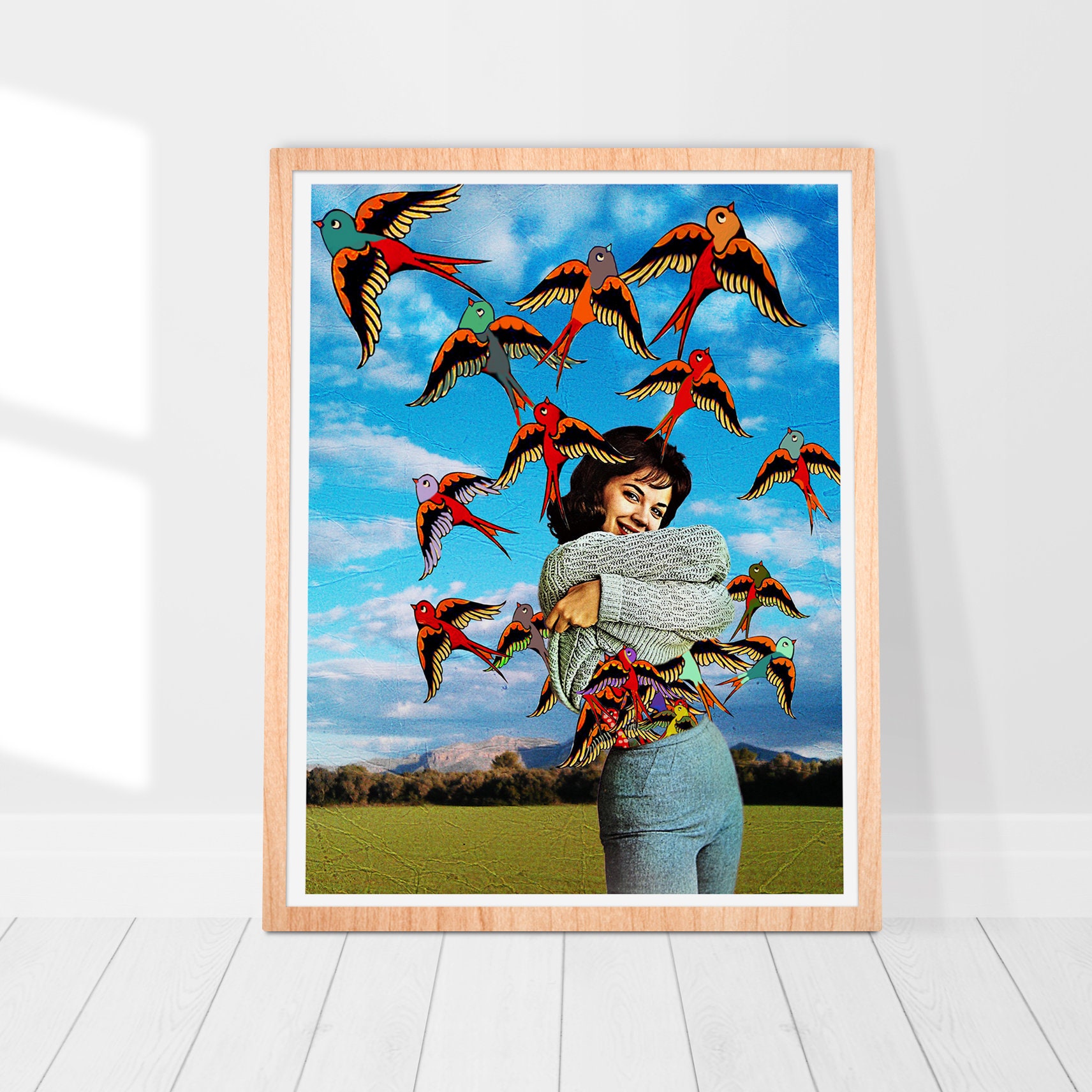 Spring Wall Art Spring Wall Decor Quirky Home Decor Bird | Etsy