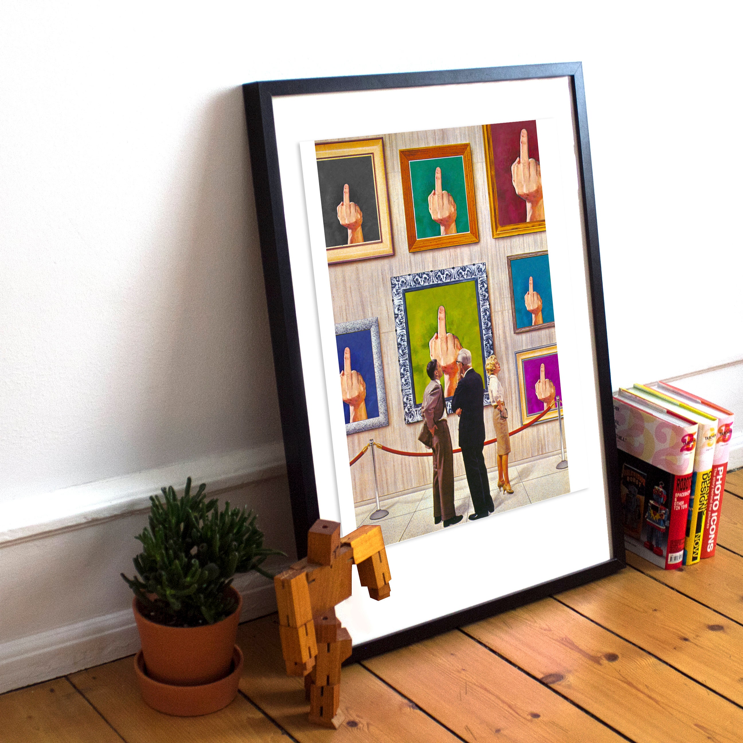 The Finger Art Print Retro Wall Art 60's 70's - Etsy