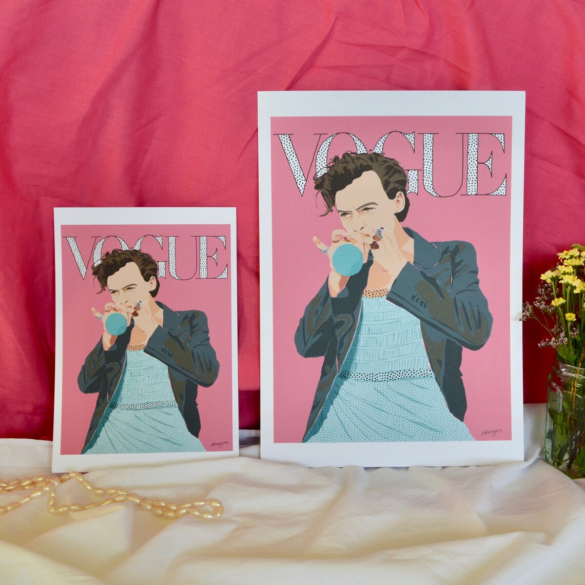 Harry Styles Vogue Cover Art Print A4/A5 - Etsy