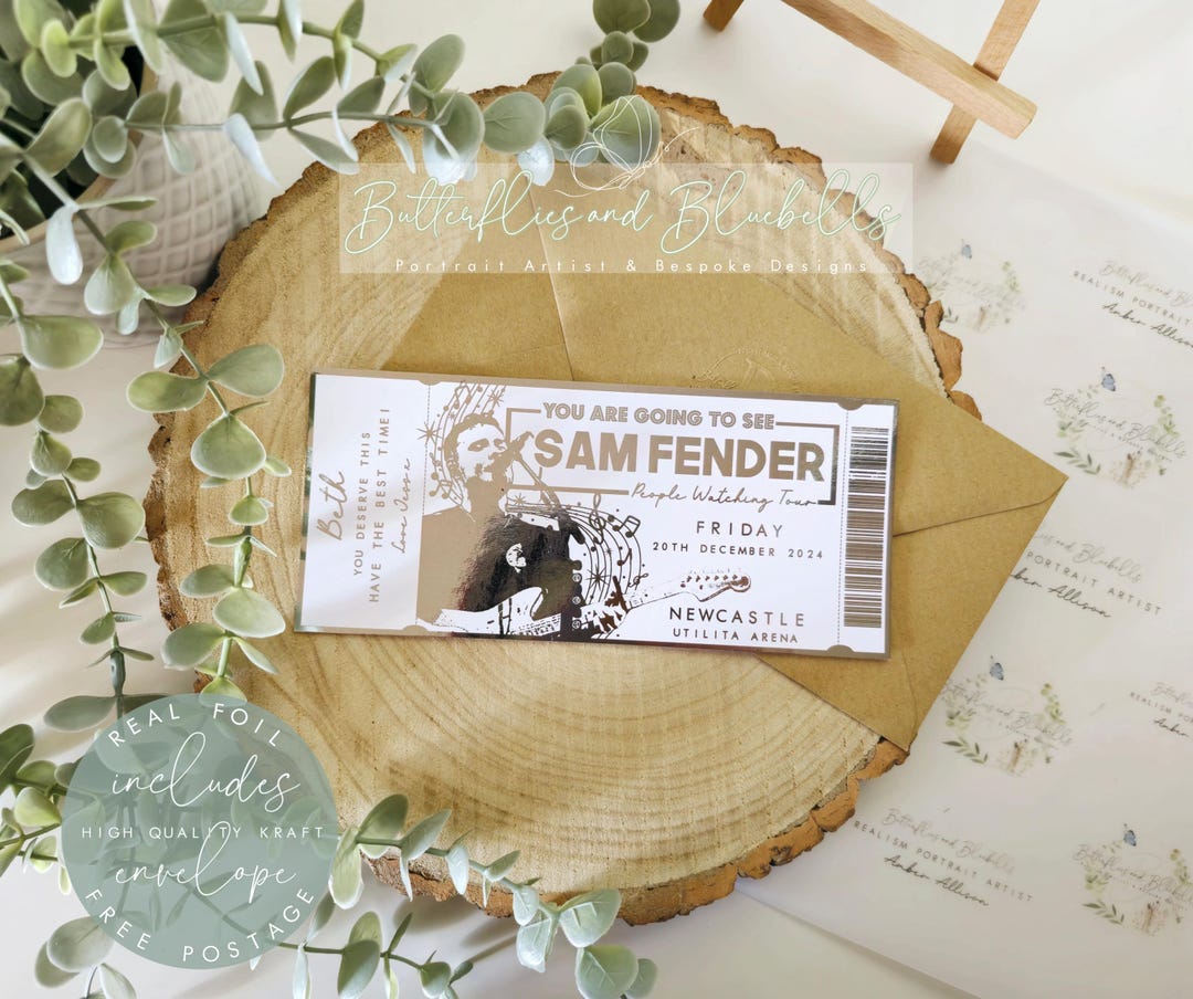 Sam Fender Ticket Sam Fender Sam Fender Merch Sam Fender Personalised ...