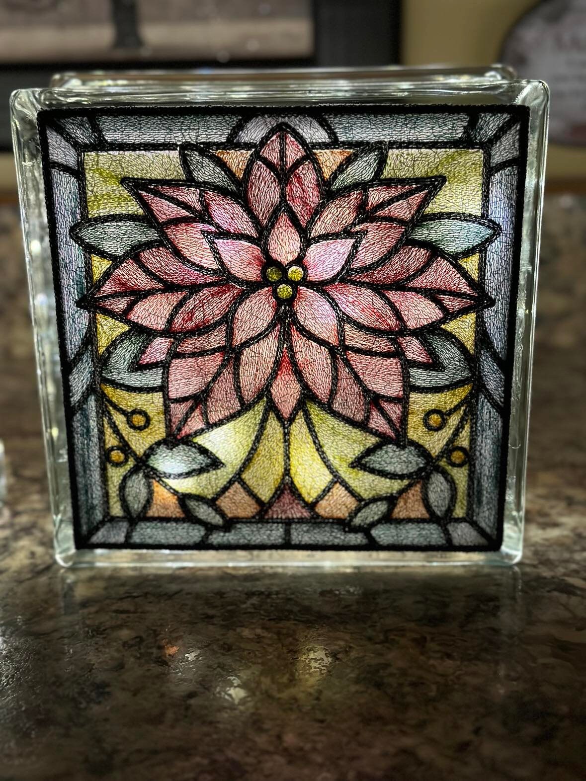 Cardinal Heart Sunflower Violet Iris Christmas Gift "stained Glass ...