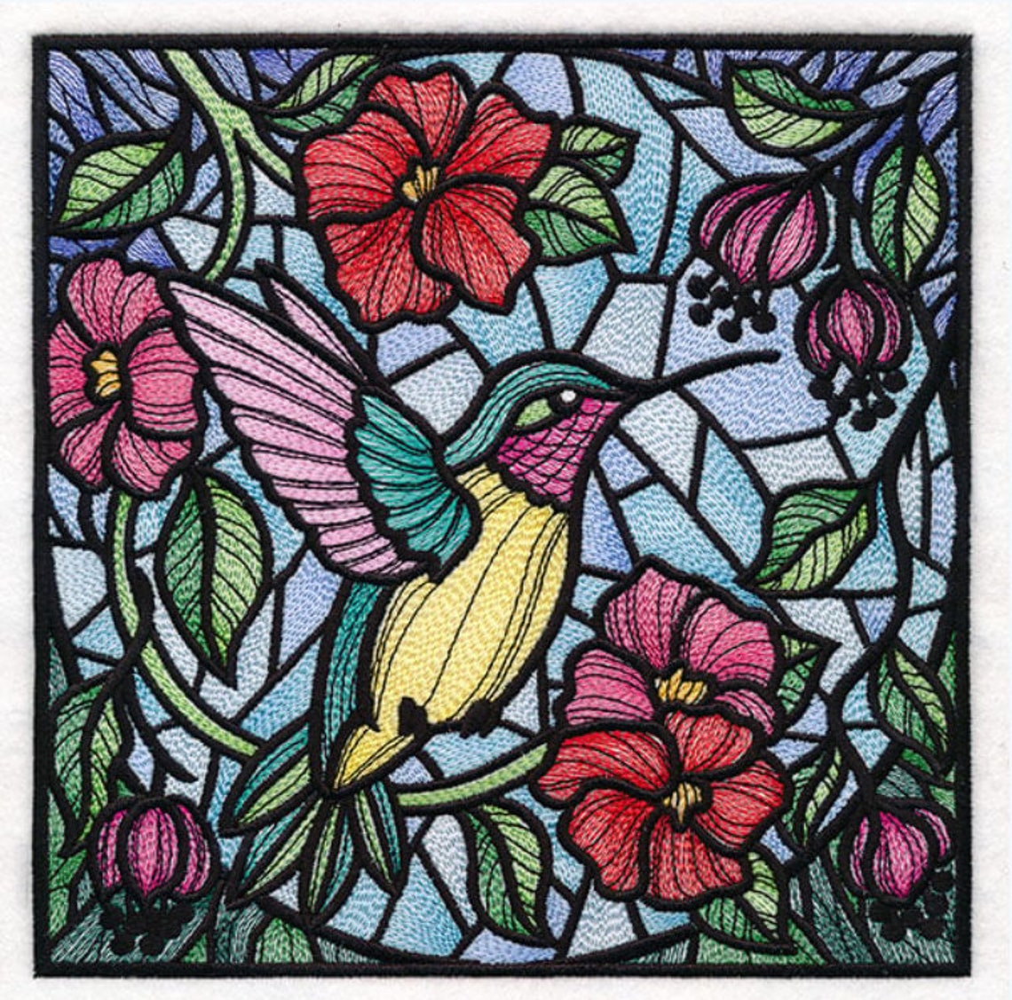 Cardinal Heart Sunflower Violet Iris Christmas Gift "stained Glass ...