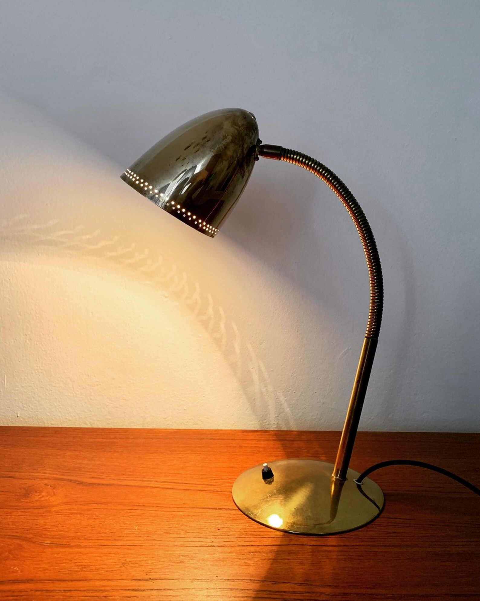 Magnificent Large Mid Century Modern Brass Table Lamp With - Etsy