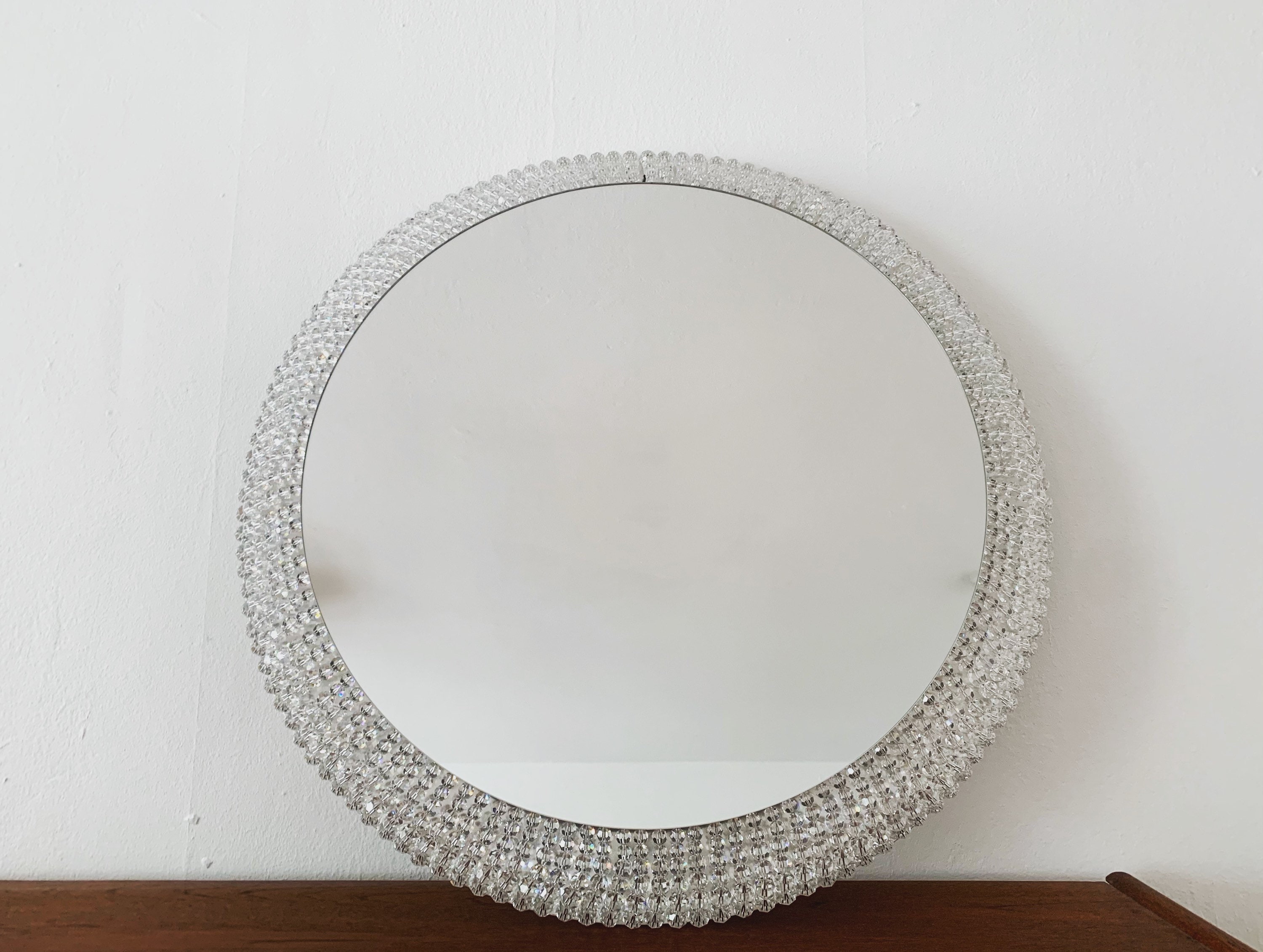 Mid-Century Modern crystal glass mirror 1960s | Etsy