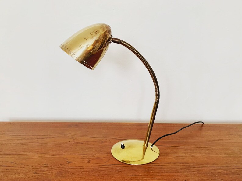 Magnificent Large Mid Century Modern Brass Table Lamp With - Etsy