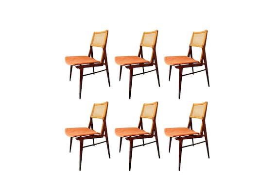 Set of 6 mid century dining chairs store
