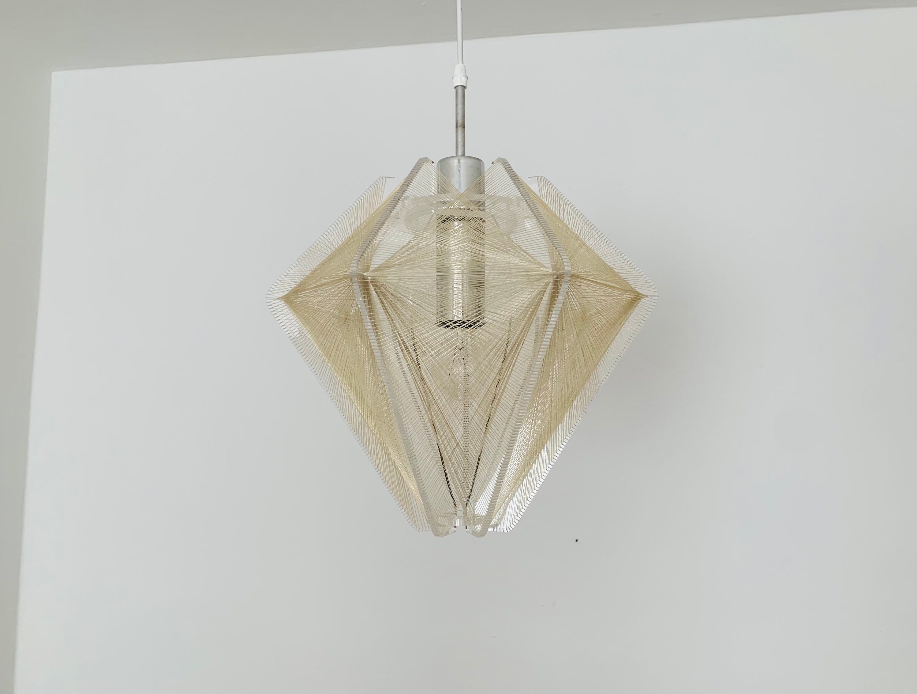 Mid-century Modern Nylon Thread Pendant Lamp by Paul Secon for - Etsy