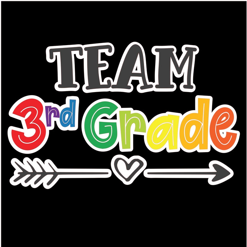 Team 3rd Grade DXF SVG Jpg PDF Digital Download Teacher - Etsy