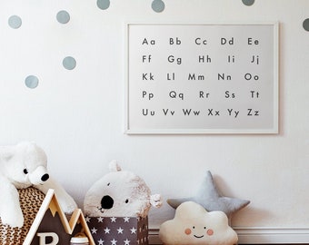 Alphabet Printable Wall Art ABC Poster Kids Room Nursery | Etsy