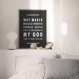 Way Maker Song Lyrics Printable Wall Art, Sinach Lyrics, Christian ...