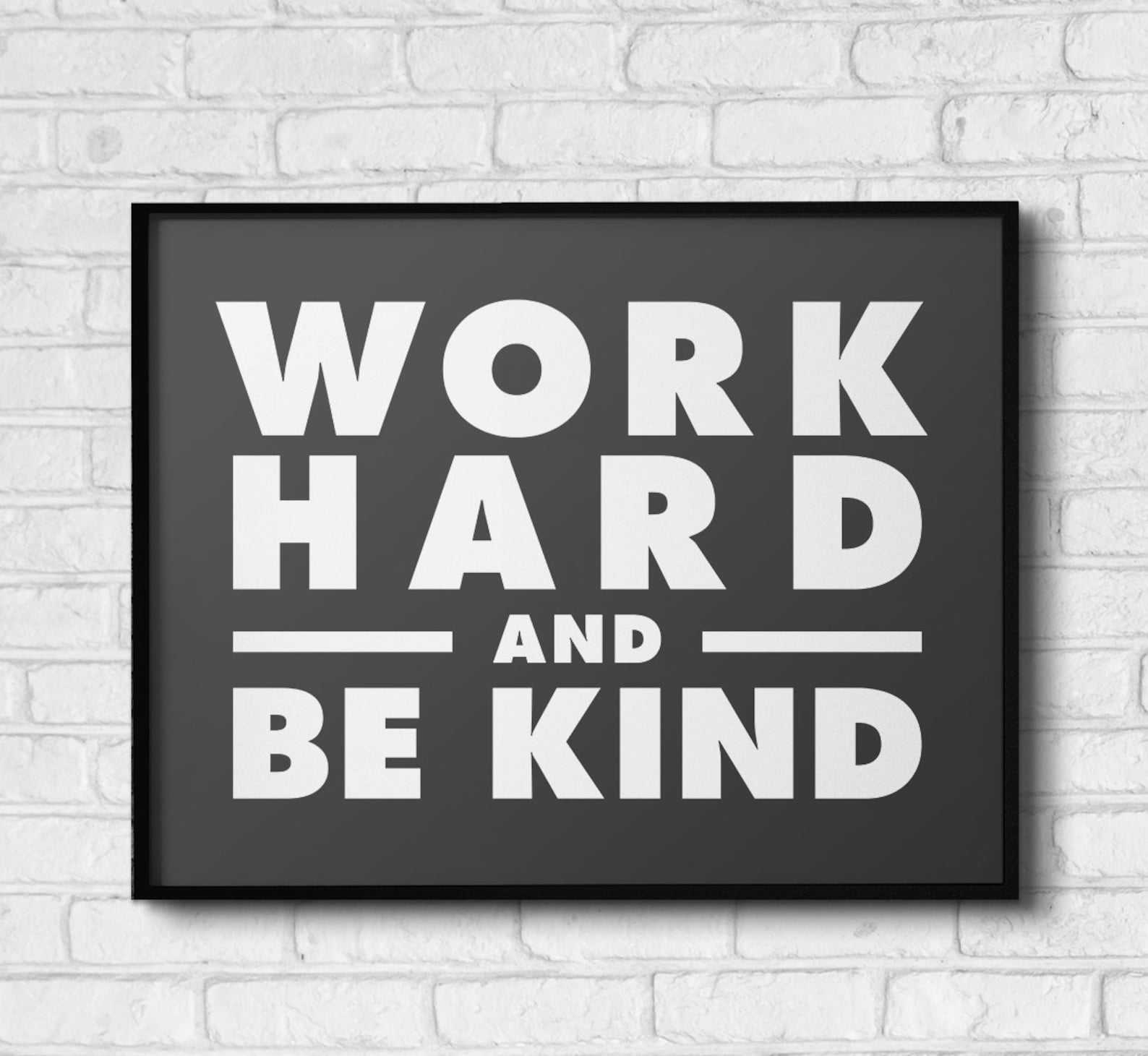 Work Hard & Be Kind Printable Wall Art Inspirational Quotes | Etsy