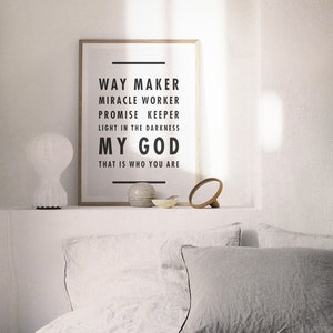 Way Maker Song Lyrics Printable Wall Art, Sinach Lyrics, Christian ...