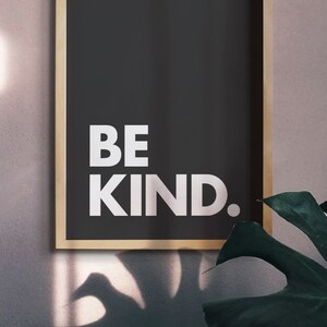 Be Kind Printable Wall Art, Classroom Poster, Scandinavian Nursery ...