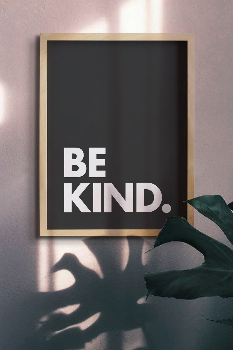 Be Kind Printable Wall Art Classroom Poster Scandinavian | Etsy