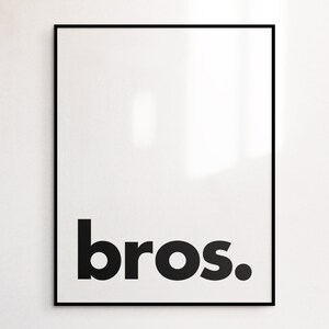 Bros. Mailed Poster Print, Boys Bedroom Decor, Nursery Art, Little ...
