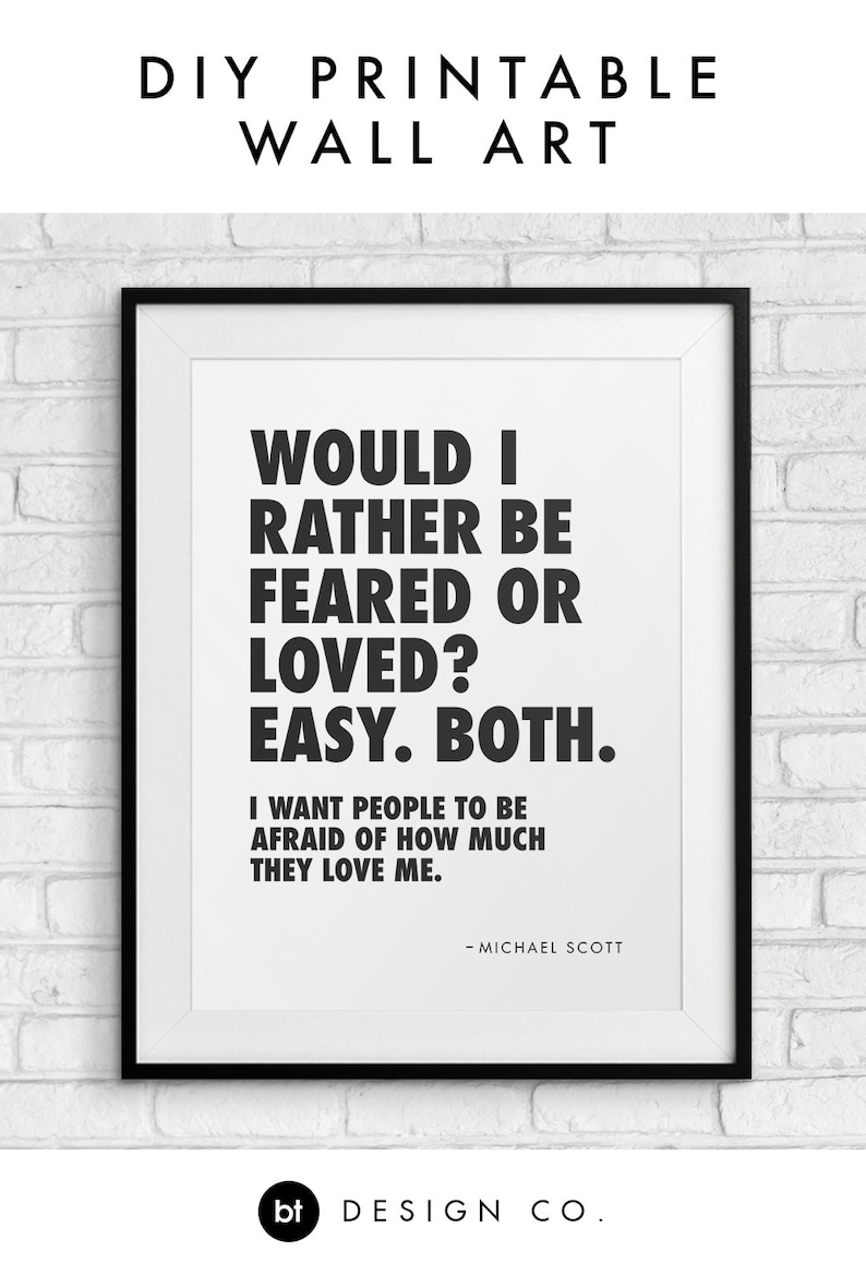 Michael Scott Office Quote Printable Wall Art I Knew Exactly | Etsy