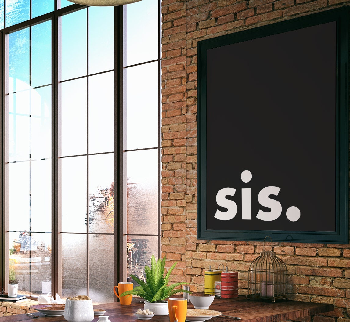 Sis. Printable Wall Art Minimalistic Typography Poster Black | Etsy