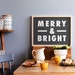 Merry and Bright Printable Wall Art, Christmas Print, Typography Poster ...