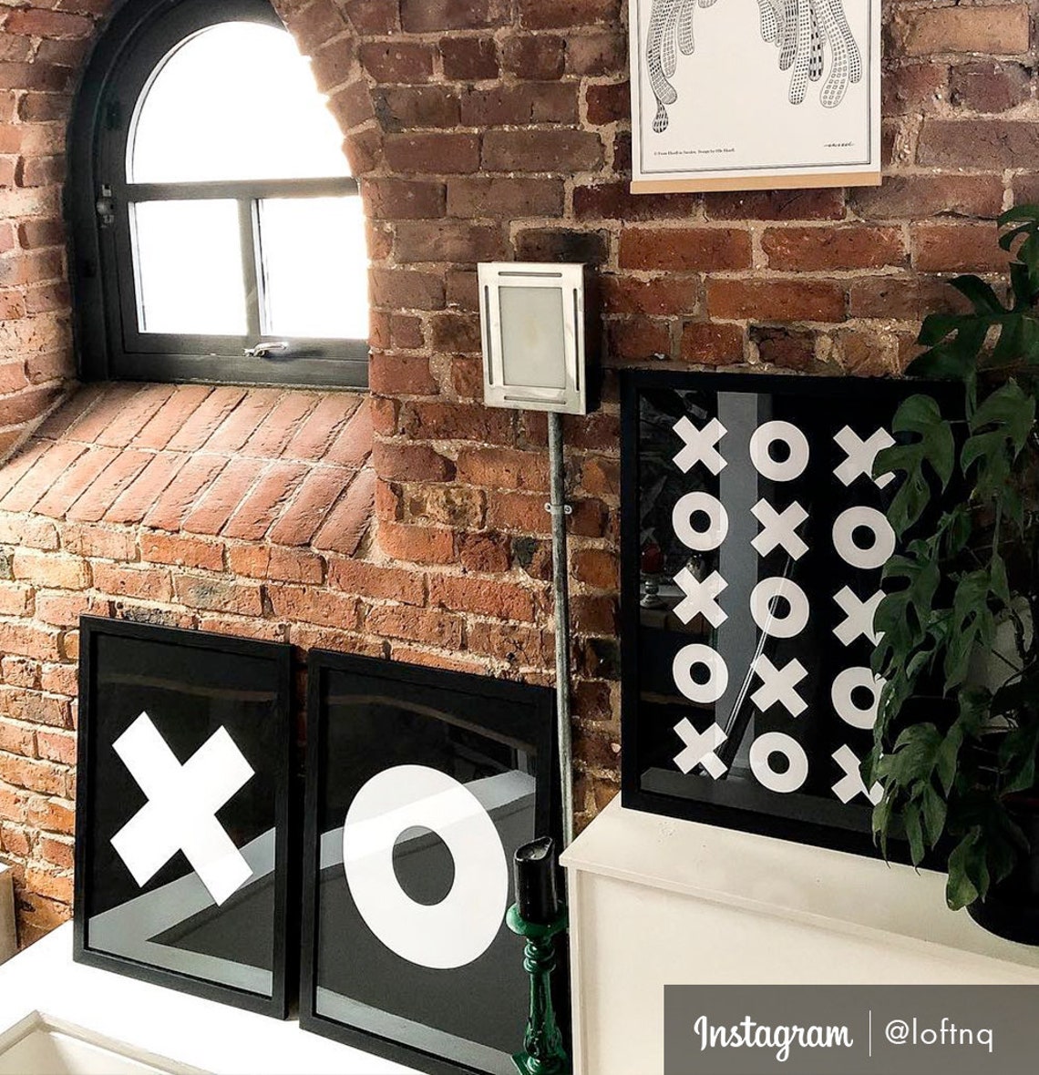X and O Printable Wall Art Black & White Typography Poster - Etsy