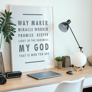 Way Maker Song Lyrics Printable Wall Art, Sinach Lyrics, Christian ...
