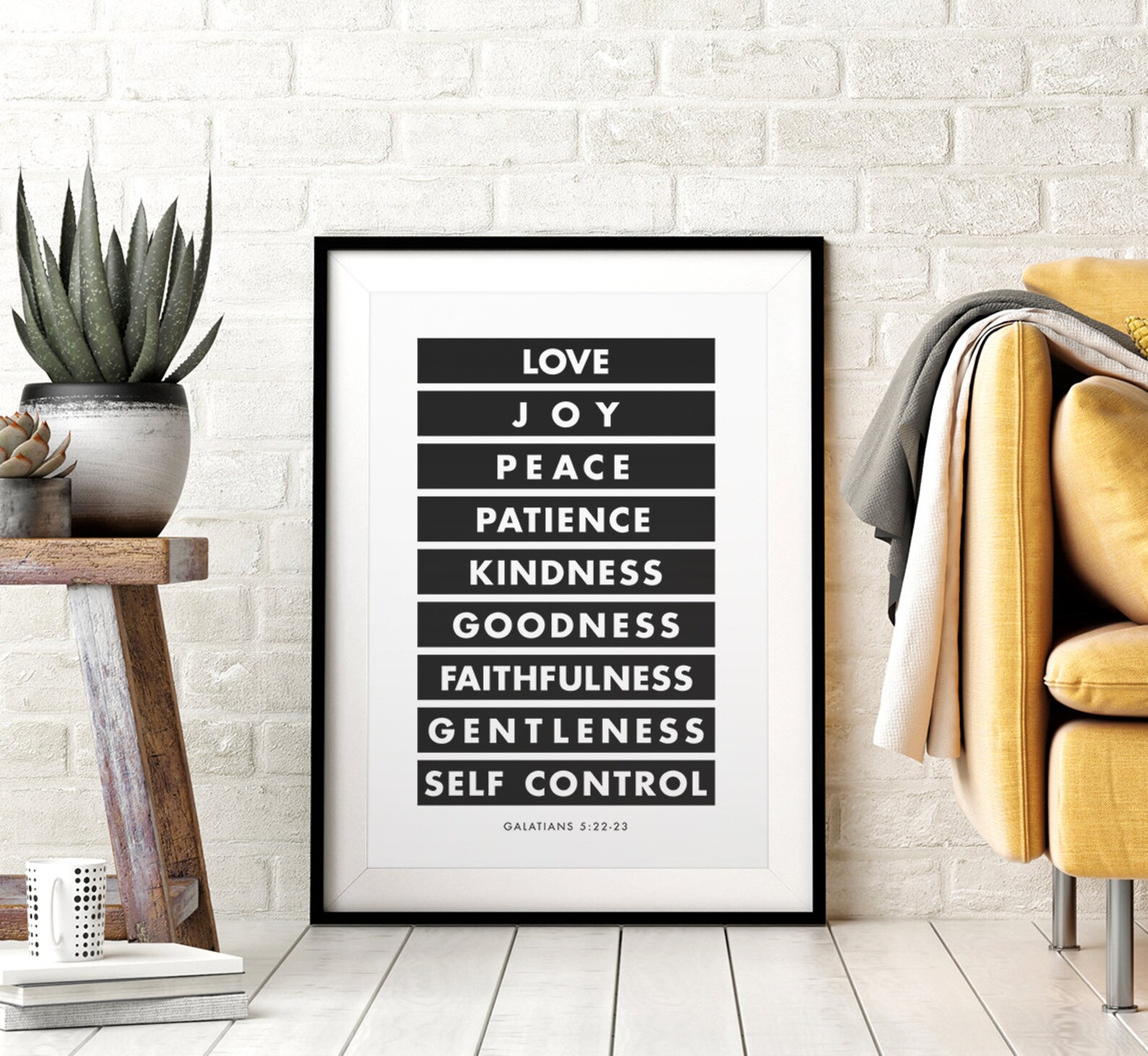 Fruit of the Spirit Printable Wall Art, Galatians 5:22-23, Love Joy ...
