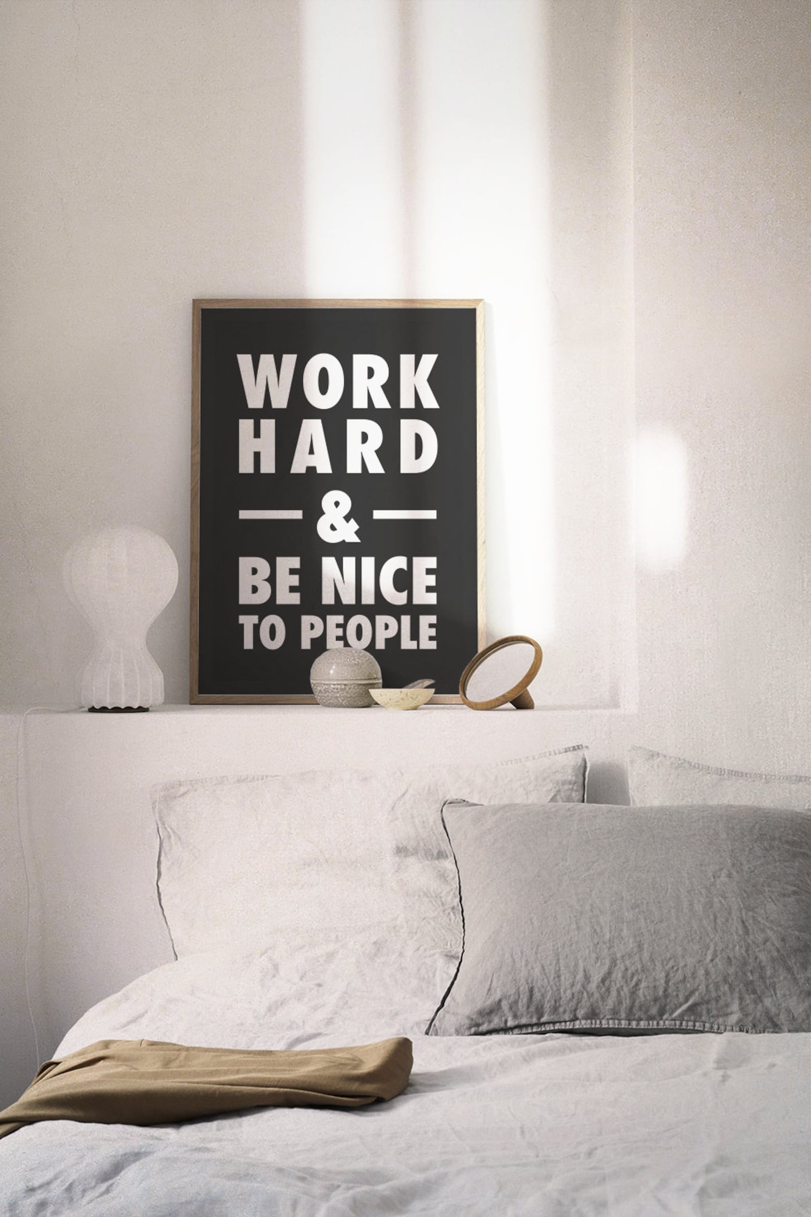 Work Hard & Be Nice To People Printable Wall Art | Etsy
