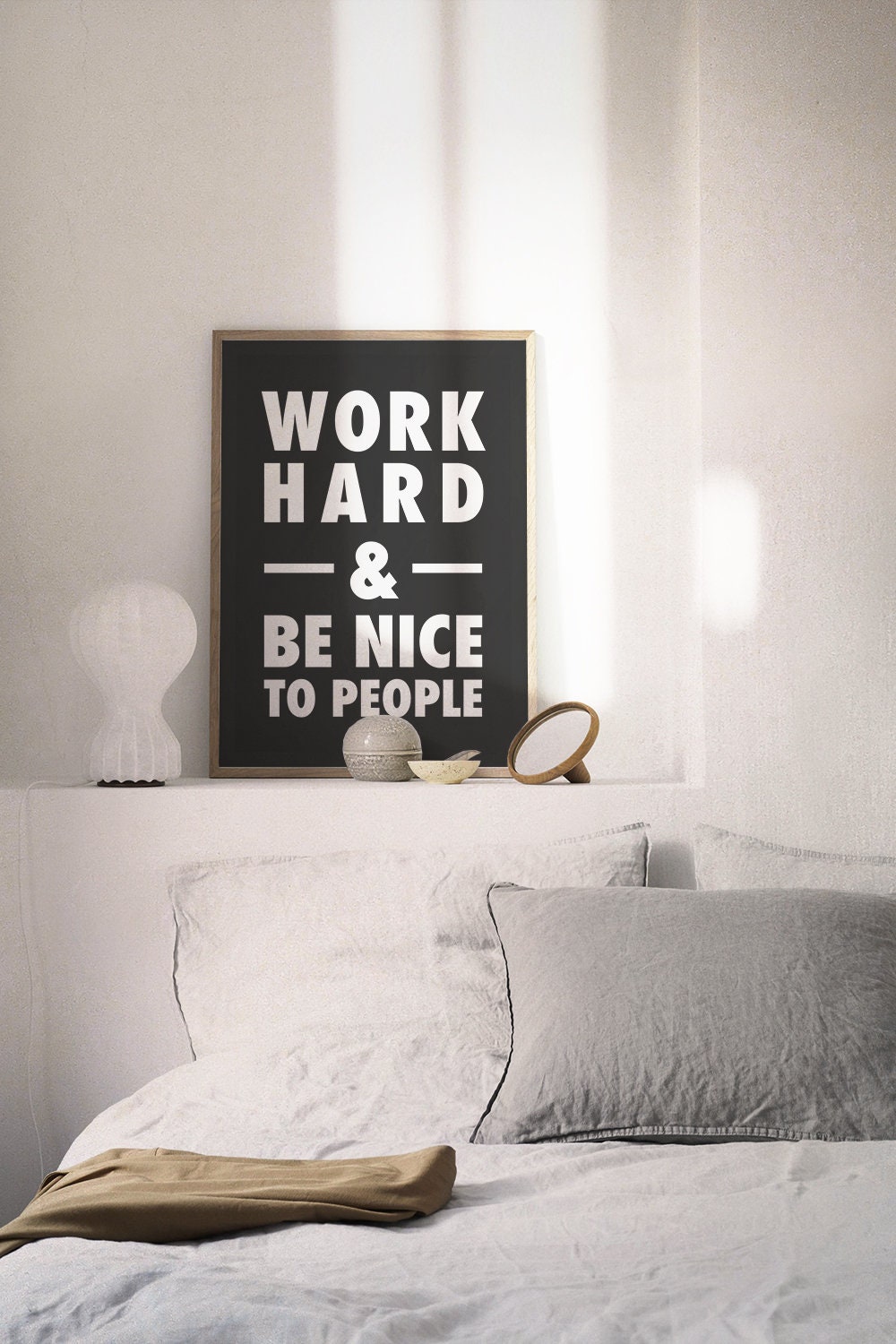 Work Hard & Be Nice to People Printable Wall Art - Etsy Canada
