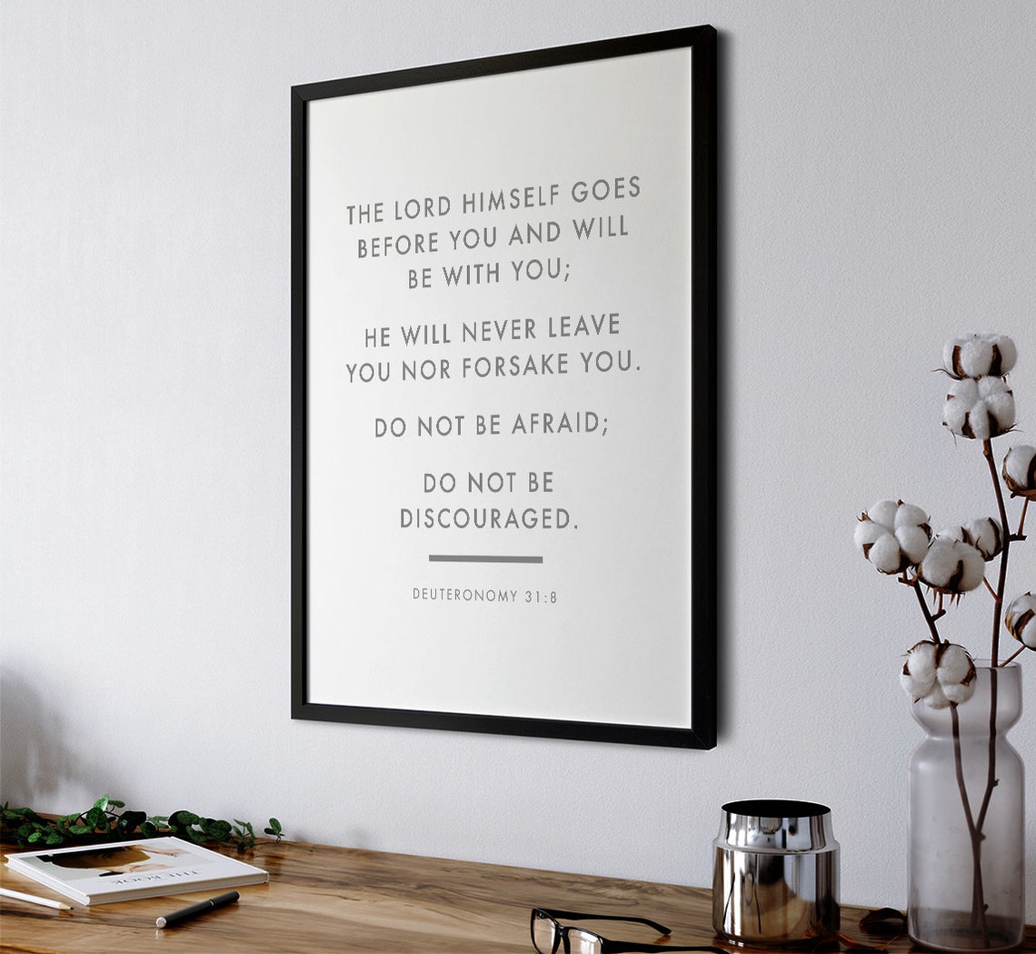 The Lord Himself Goes Before You Bible Verse Printable Wall Art ...