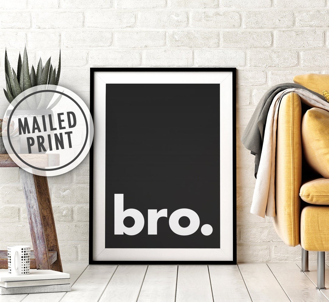 Bro. Mailed Poster Print, Boys Bedroom Decor, Nursery Art, Little ...