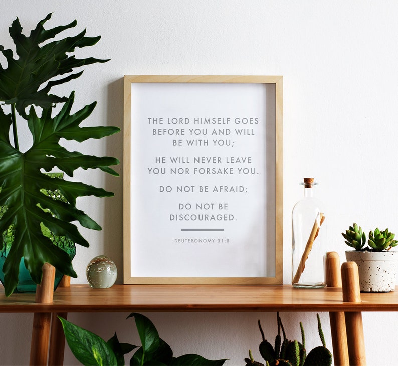 The Lord Himself Goes Before You Bible Verse Printable Wall Art ...