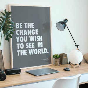 Be the Change You Wish to See in the World Printable Wall Art, Gandhi ...
