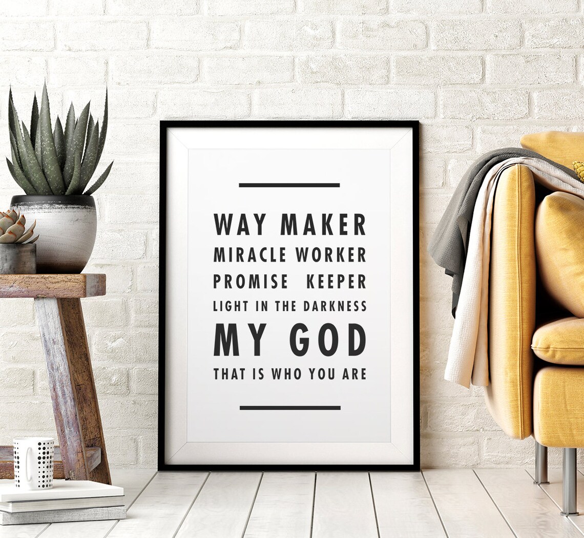Way Maker Song Lyrics Printable Wall Art Sinach Lyrics | Etsy