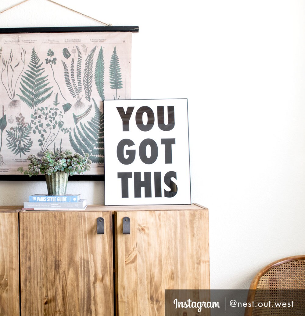 You Got This Printable Wall Art Black & White Typography | Etsy