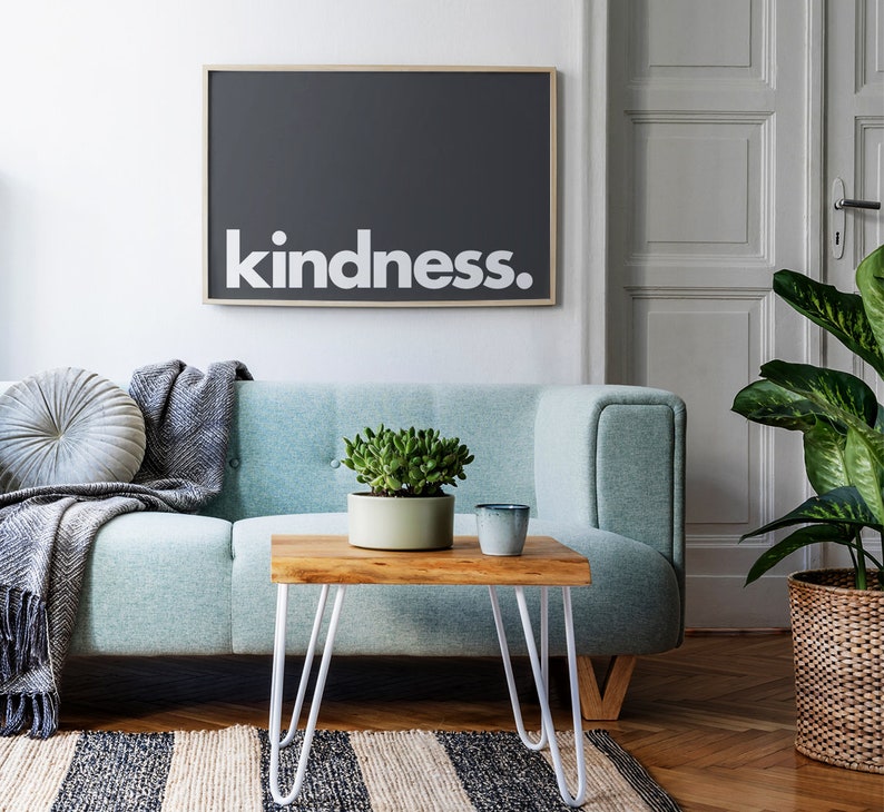 Kindness Printable Wall Art, Kids Nursery Art, Positive Quote, Modern ...