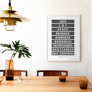 Fruit of the Spirit Printable Wall Art, Galatians 5:22-23, Love Joy ...