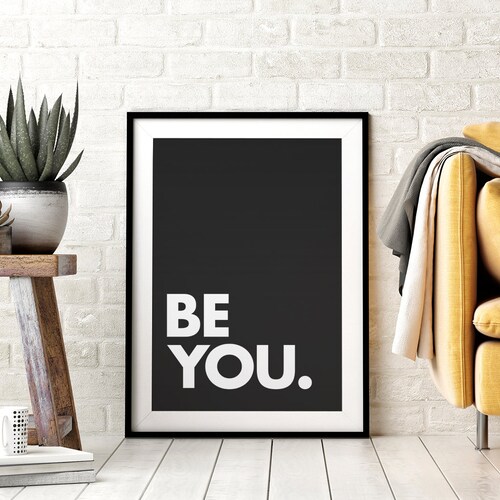 Be You Diy Printable Wall Art Classroom Poster Scandinavian - Etsy