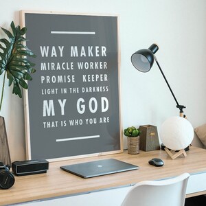 Way Maker Song Lyrics Printable Wall Art, Sinach Lyrics, Christian ...