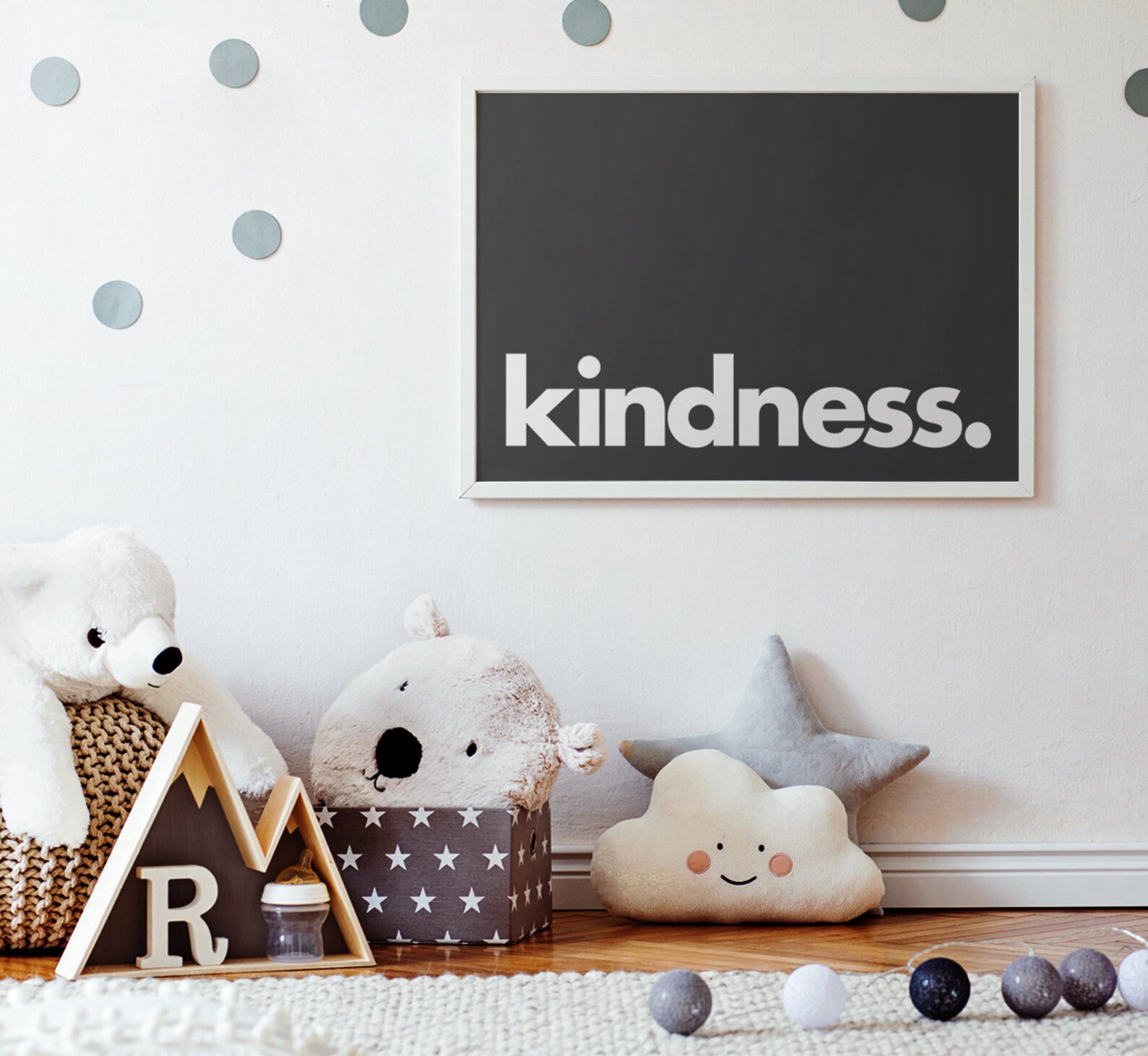 Kindness Printable Wall Art, Kids Nursery Art, Positive Quote, Modern ...