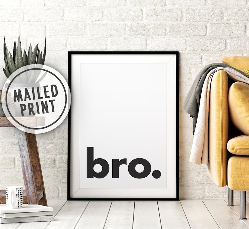 Bro. Mailed Poster Print, Boys Bedroom Decor, Nursery Art, Little ...