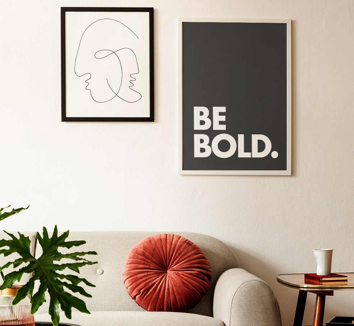 Be Bold Printable Wall Art, Kids Nursery Decor, Positive Quote ...
