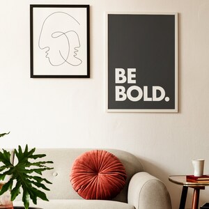 Be Bold Printable Wall Art, Kids Nursery Decor, Positive Quote ...