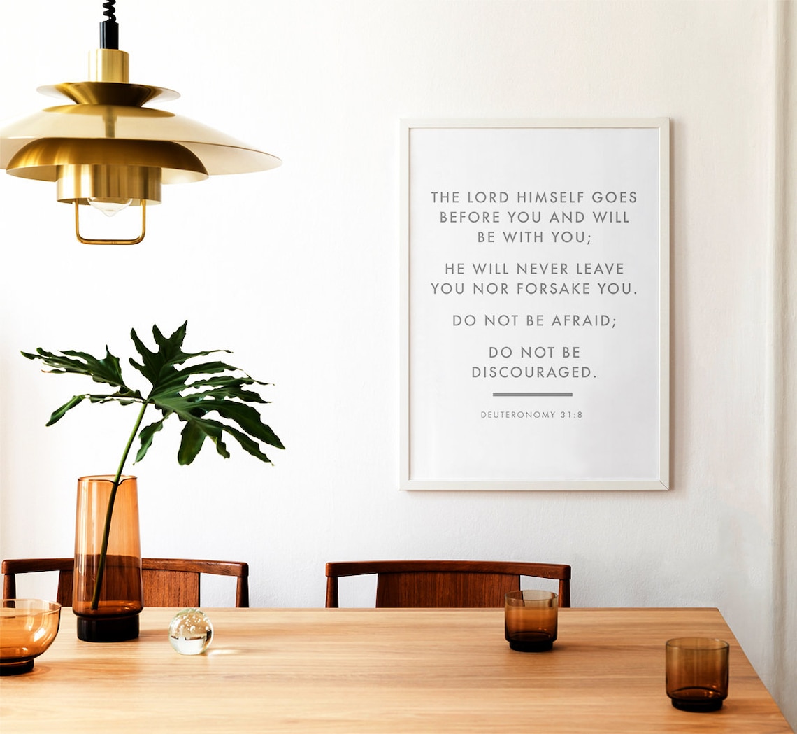 The Lord Himself Goes Before You Bible Verse Printable Wall Art ...