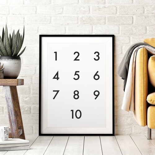 Black & White Alphabet Poster Printable Wall Art Kids Room - Etsy