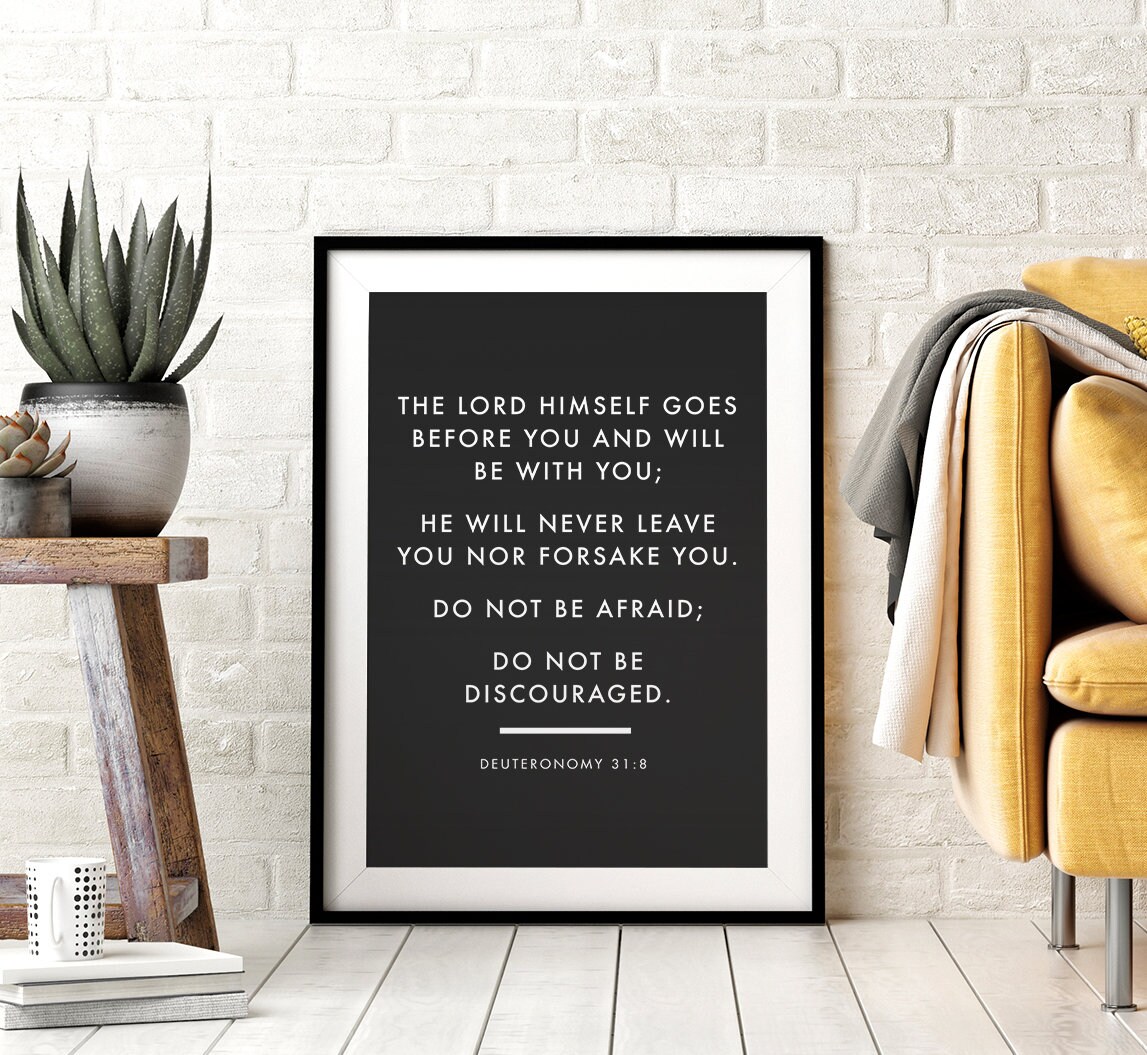 The Lord Himself Goes Before You Bible Verse Printable Wall | Etsy