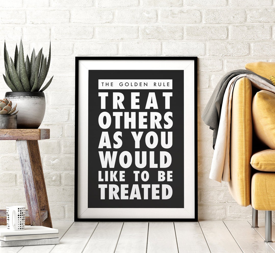 The Golden Rule Printable Wall Art, Matthew 7:12, Treat Others as Youd ...