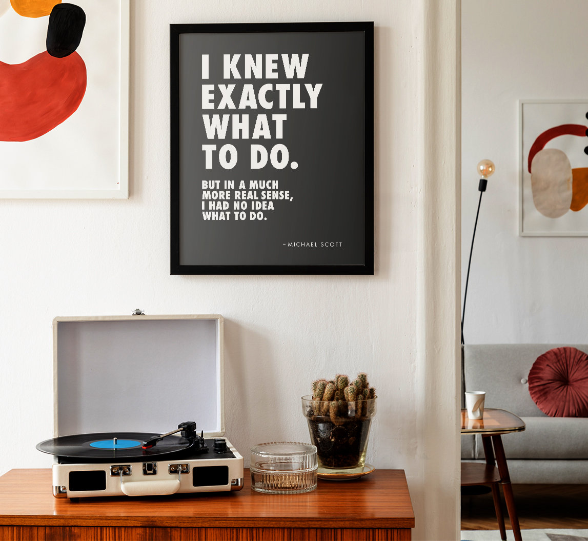 Michael Scott Office Quote Printable Wall Art I Knew Exactly - Etsy Canada