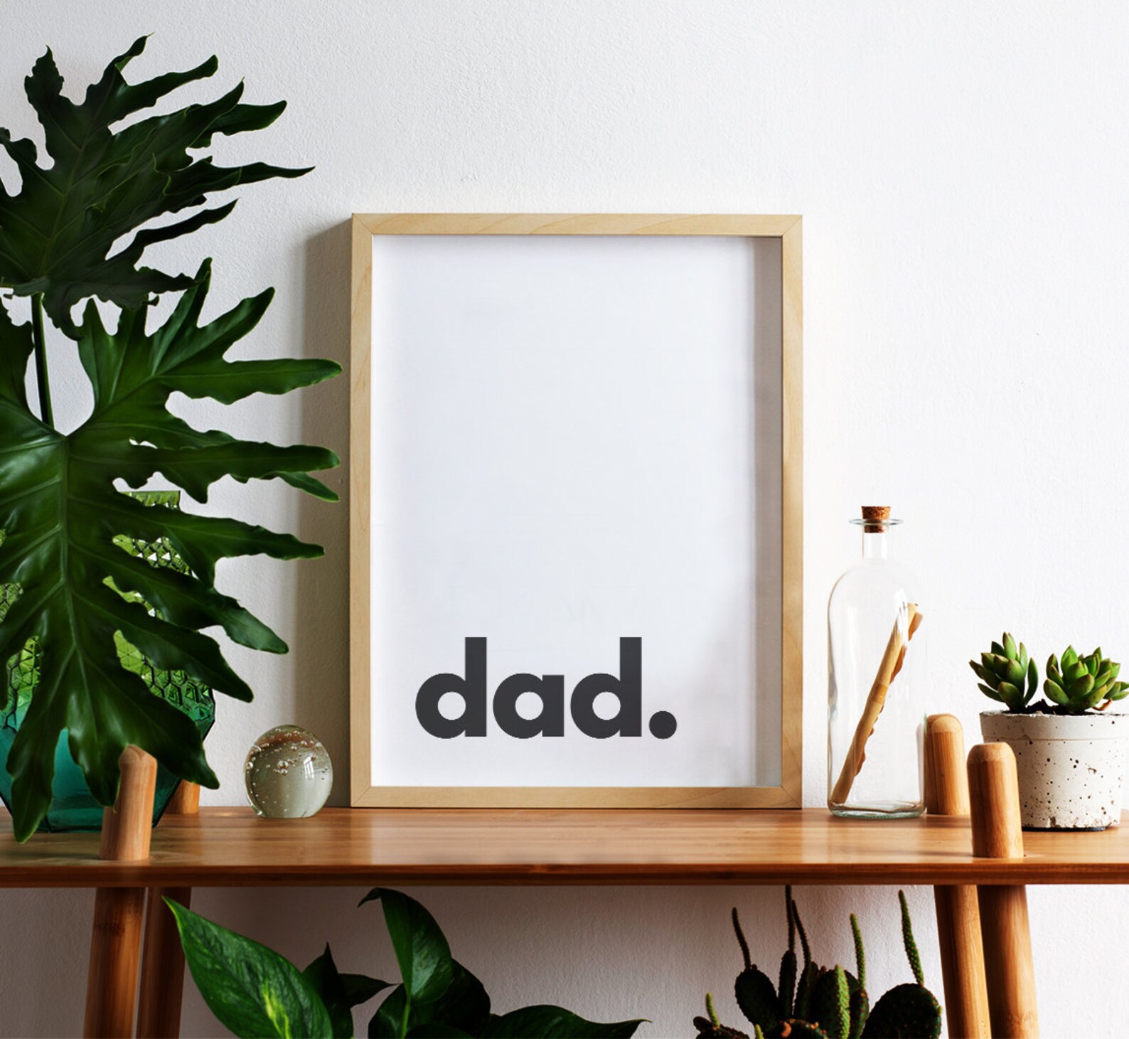 Dad. Printable Wall Art Minimalistic Typography Poster Black - Etsy