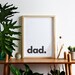 Dad. Printable Wall Art, Minimalistic Typography Poster, Black & White ...